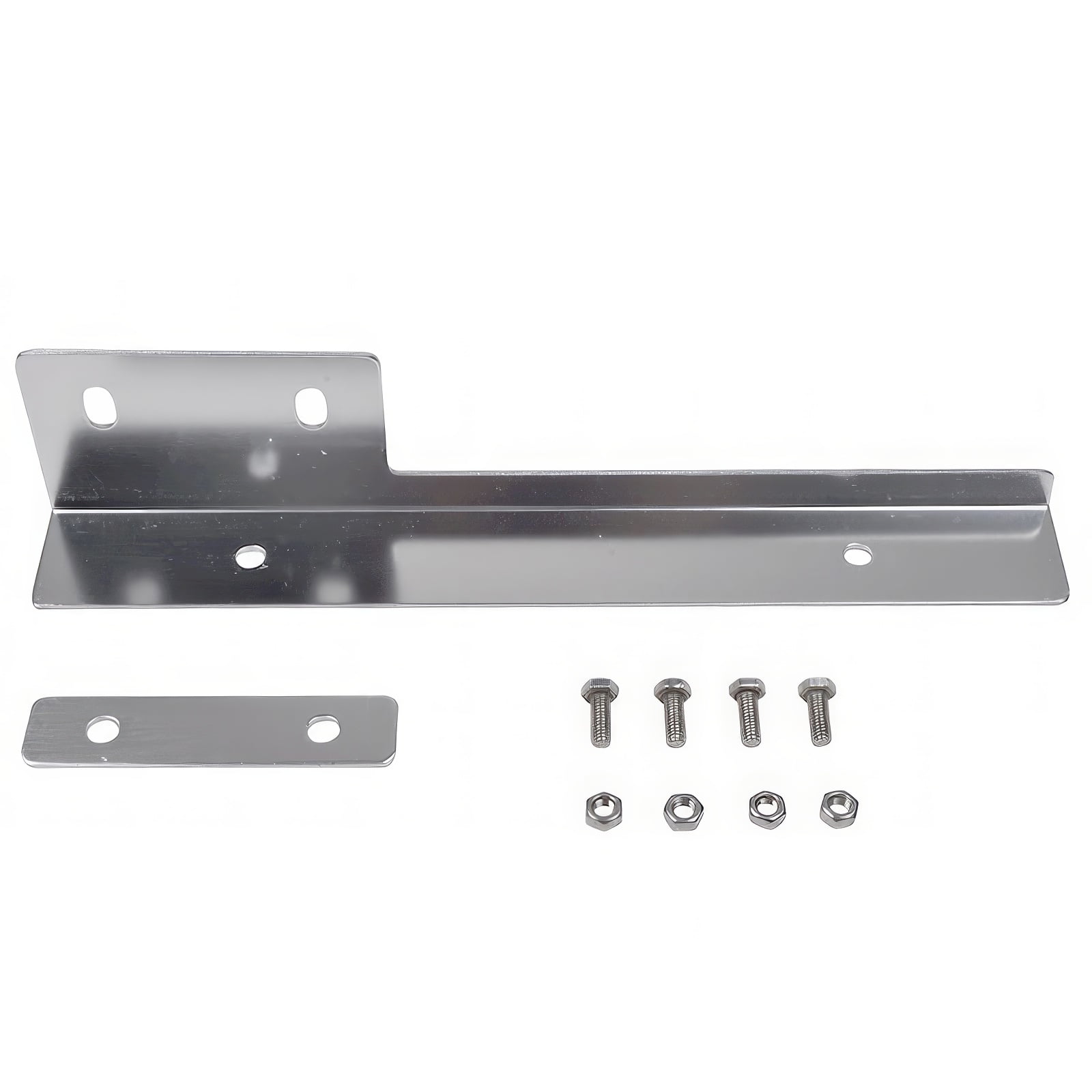 Ikon Motorsports Compatible with Silver Brushed Aluminum Front License ...