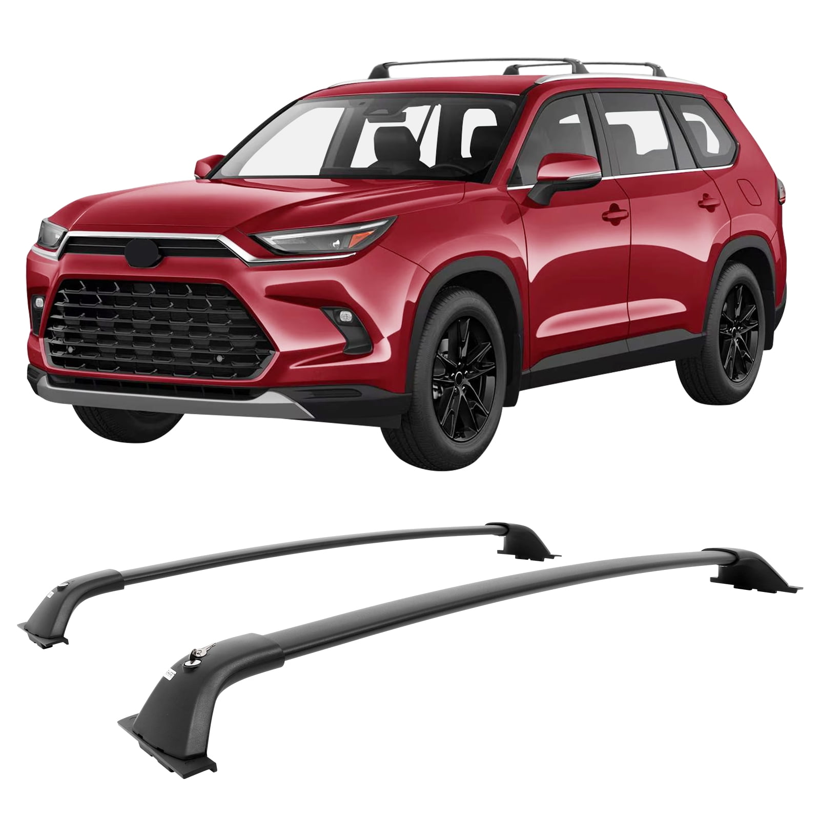 Ikon Motorsports Cross Bars w/ Lock Compatible with 2024-2025 Toyota ...