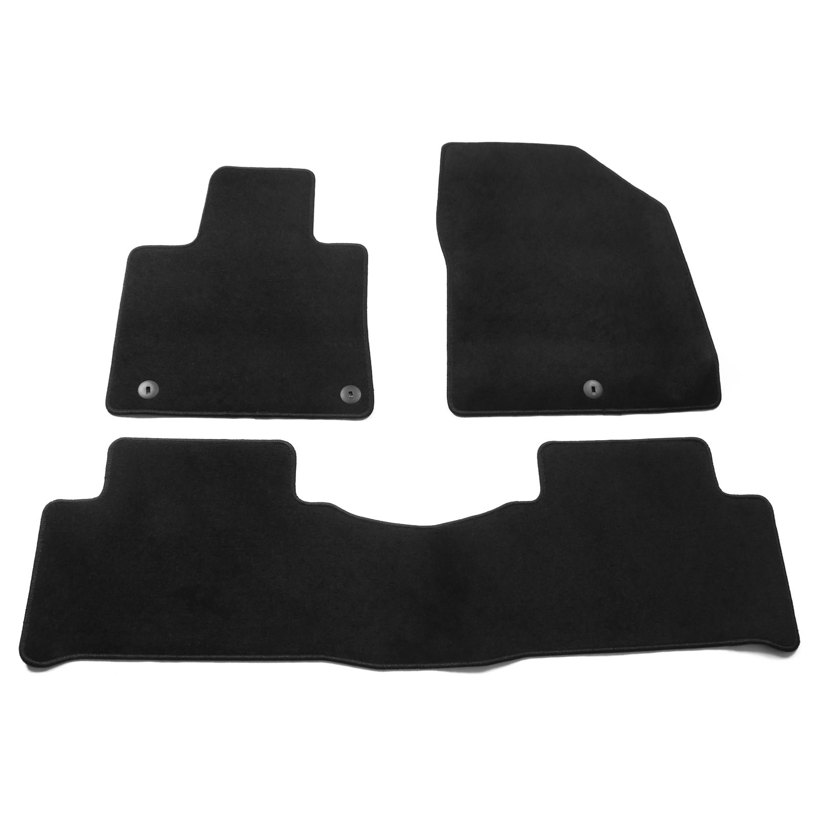 Ikon Motorsports Floor Mat Fits 2021-2025 Kia Sorento 4DR Black Nylon ...