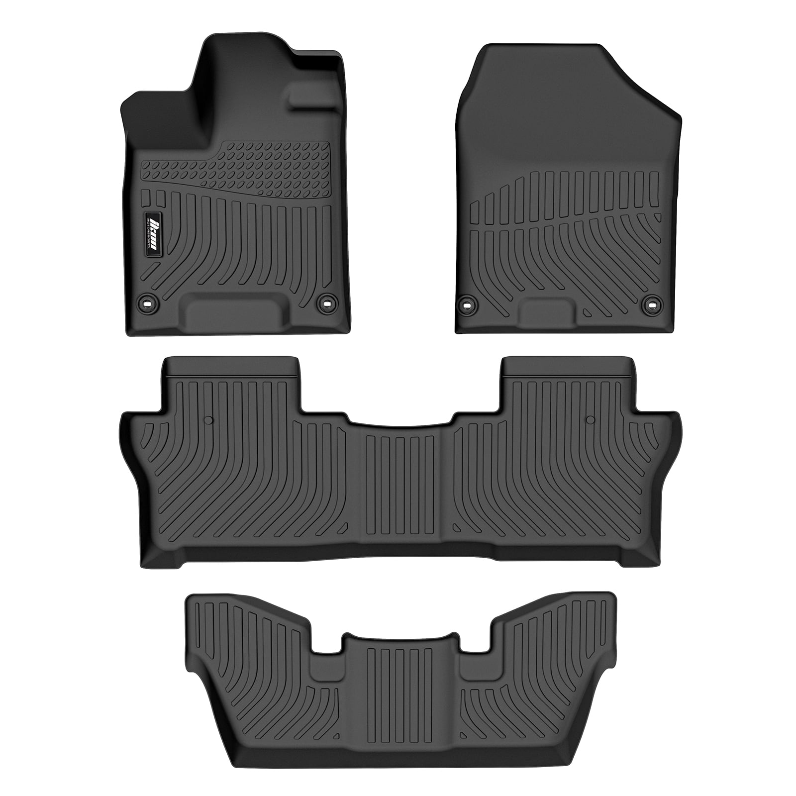 Ikon Motorsports Floor Mats Compatible With 2016-2022 Honda Pilot 7 ...