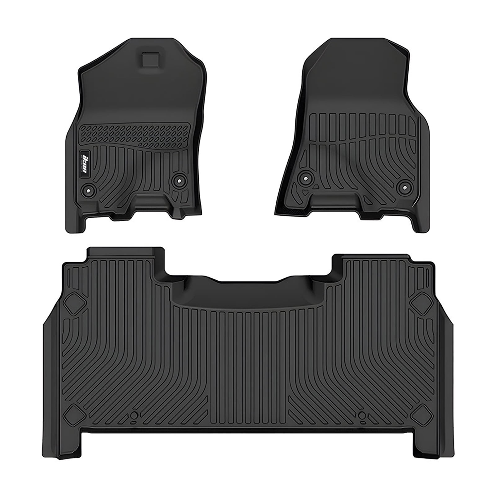 Ikon Motorsports All Weather Floor Mats Fits 2019-2024 Ram 1500 Crew ...