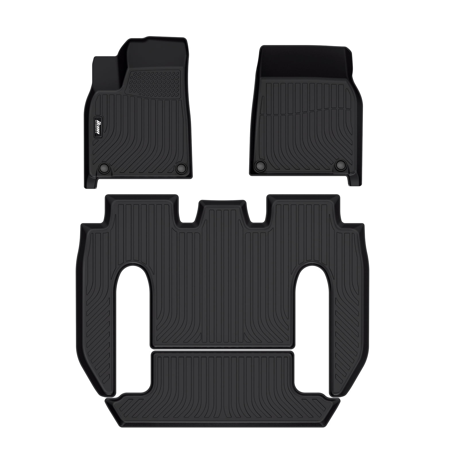 Ikon Motorsports Floor Mats Compatible With 2022-2025 Tesla Model X 6 ...