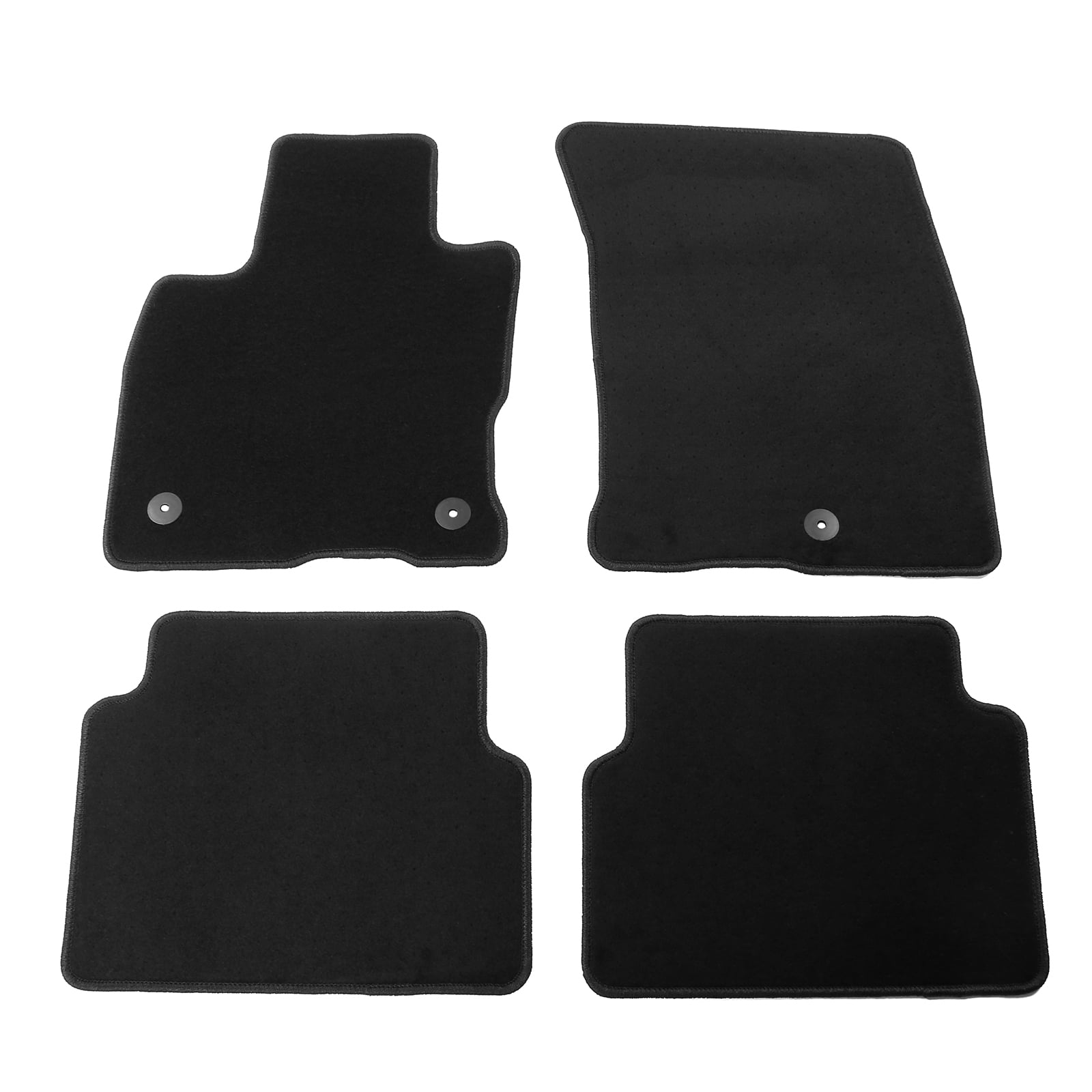 Ikon Motorsports Floor Mats Compatible With 2021-2025 Ford Bronco Sport, Black Nylon Car Auto ...