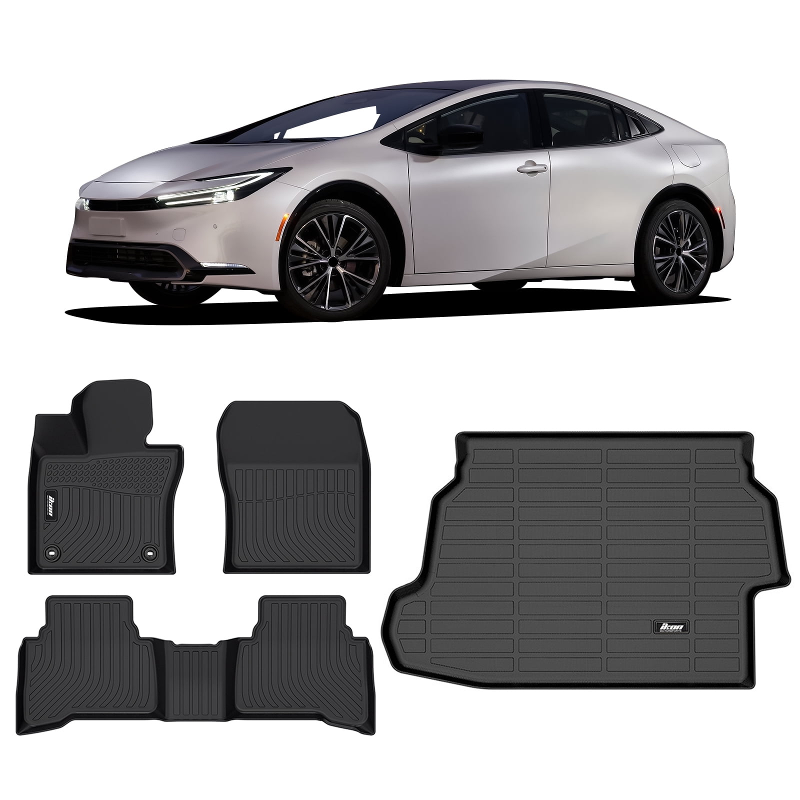 Ikon Motorsports Floor Mats & Trunk Mat Compatible With 2023-2024 ...