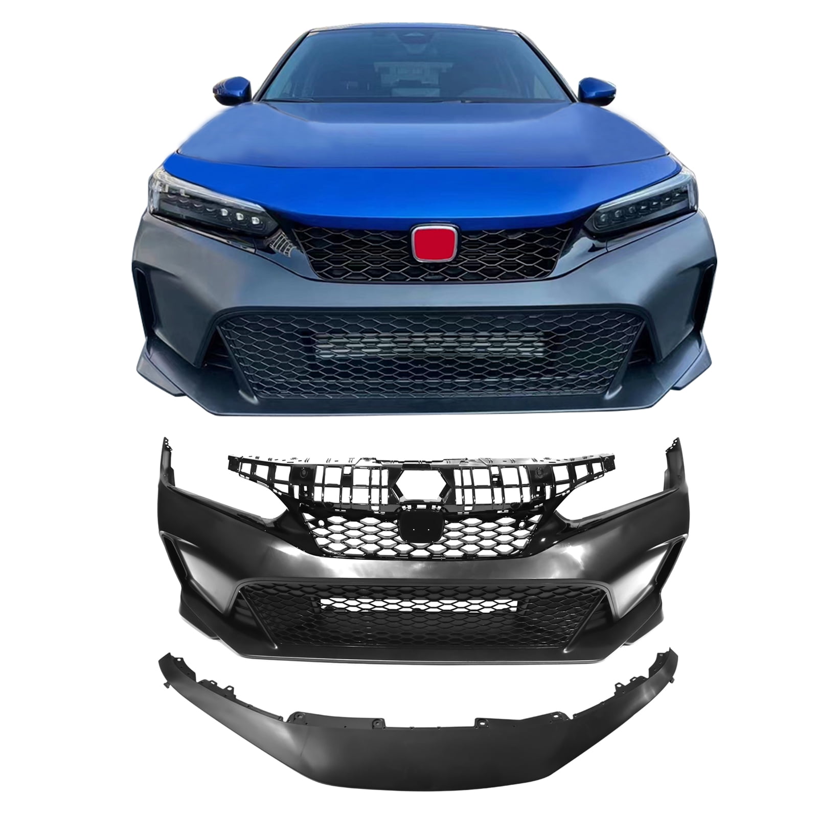 Ikon Motorsports Front Bumper Cover Compatible With 2022-2024 Honda ...