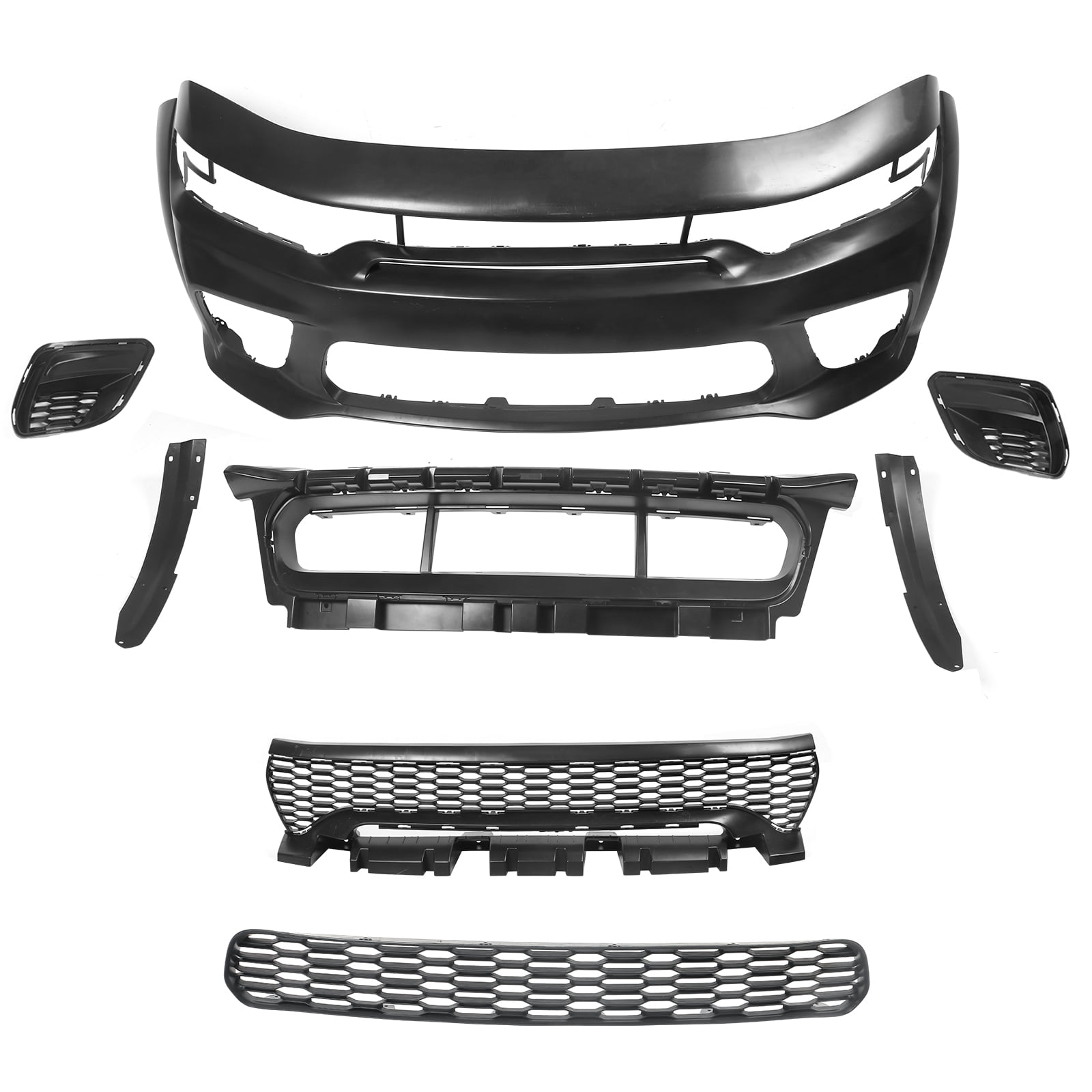 Ikon Motorsports Front Bumper Cover W/ Grilles Compatible With 2015 ...