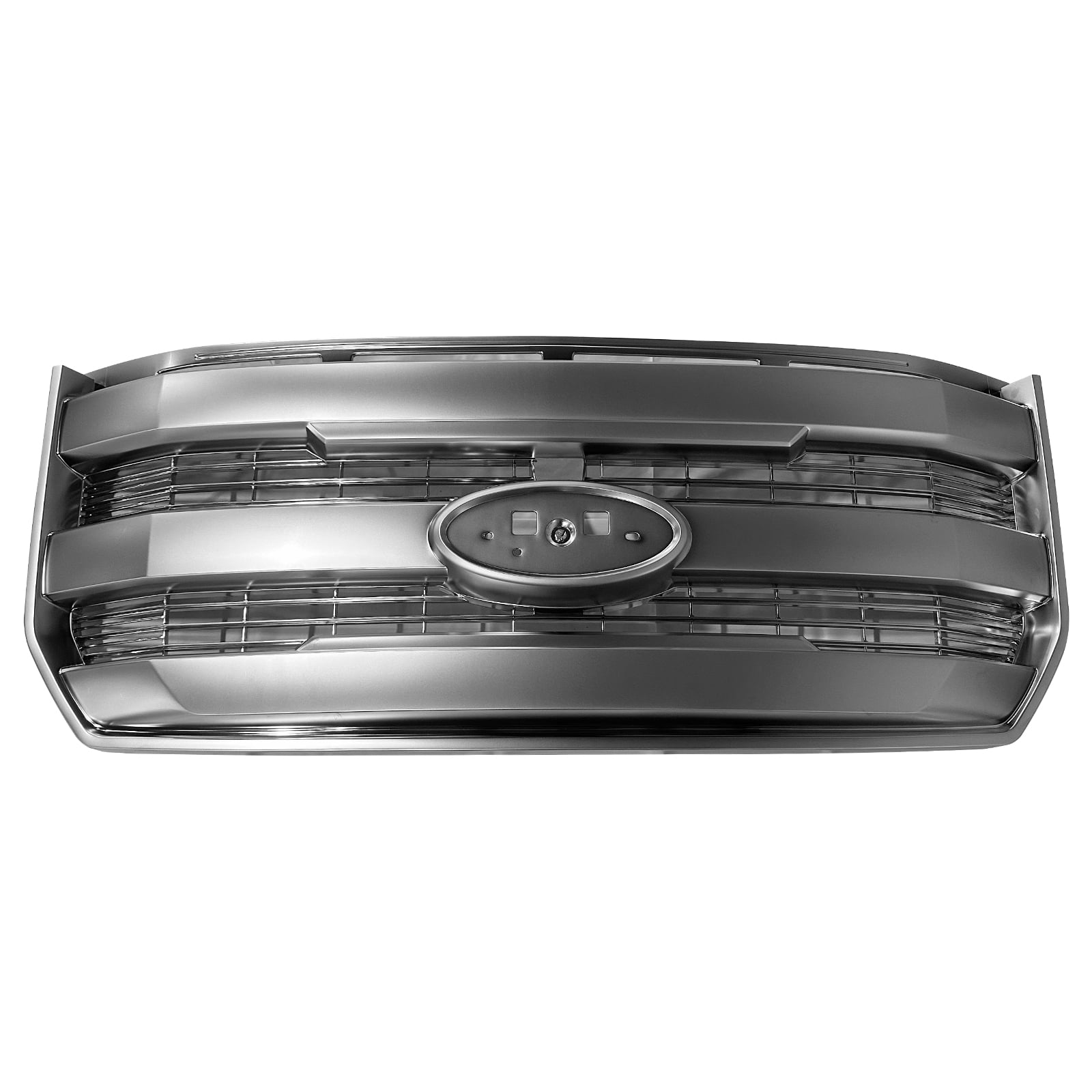 Ikon Motorsports Front Bumper Grille with Emblem Recess Compatible with ...