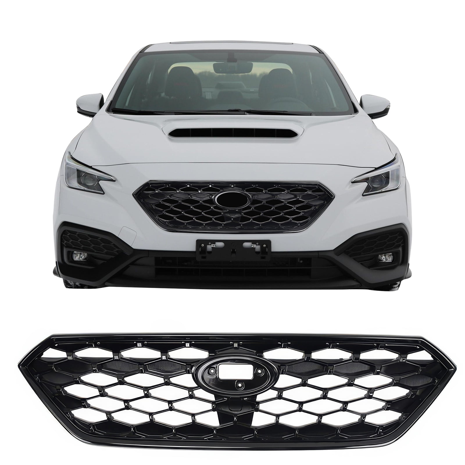 Ikon Motorsports Front Bumper Hood Mesh Grille Compatible with 2022 ...