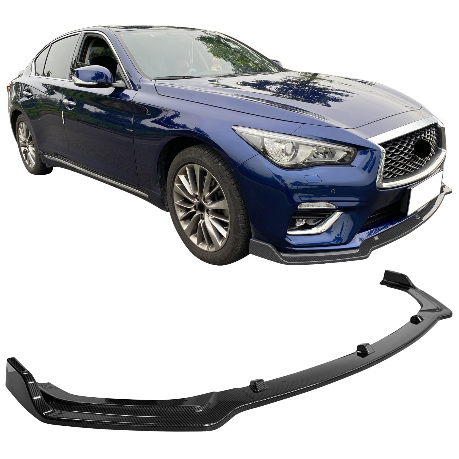 Ikon Motorsports Front Bumper Lip Compatible With 2018-2024 Infiniti ...