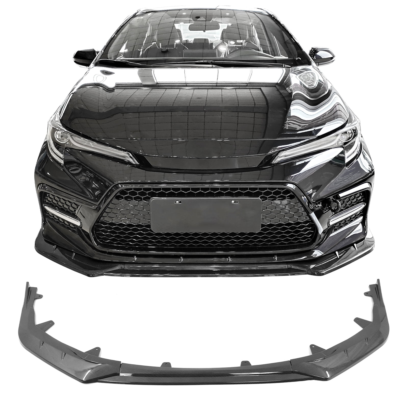Ikon Motorsports Front Bumper Lip Compatible With 2020-2024 Toyota ...