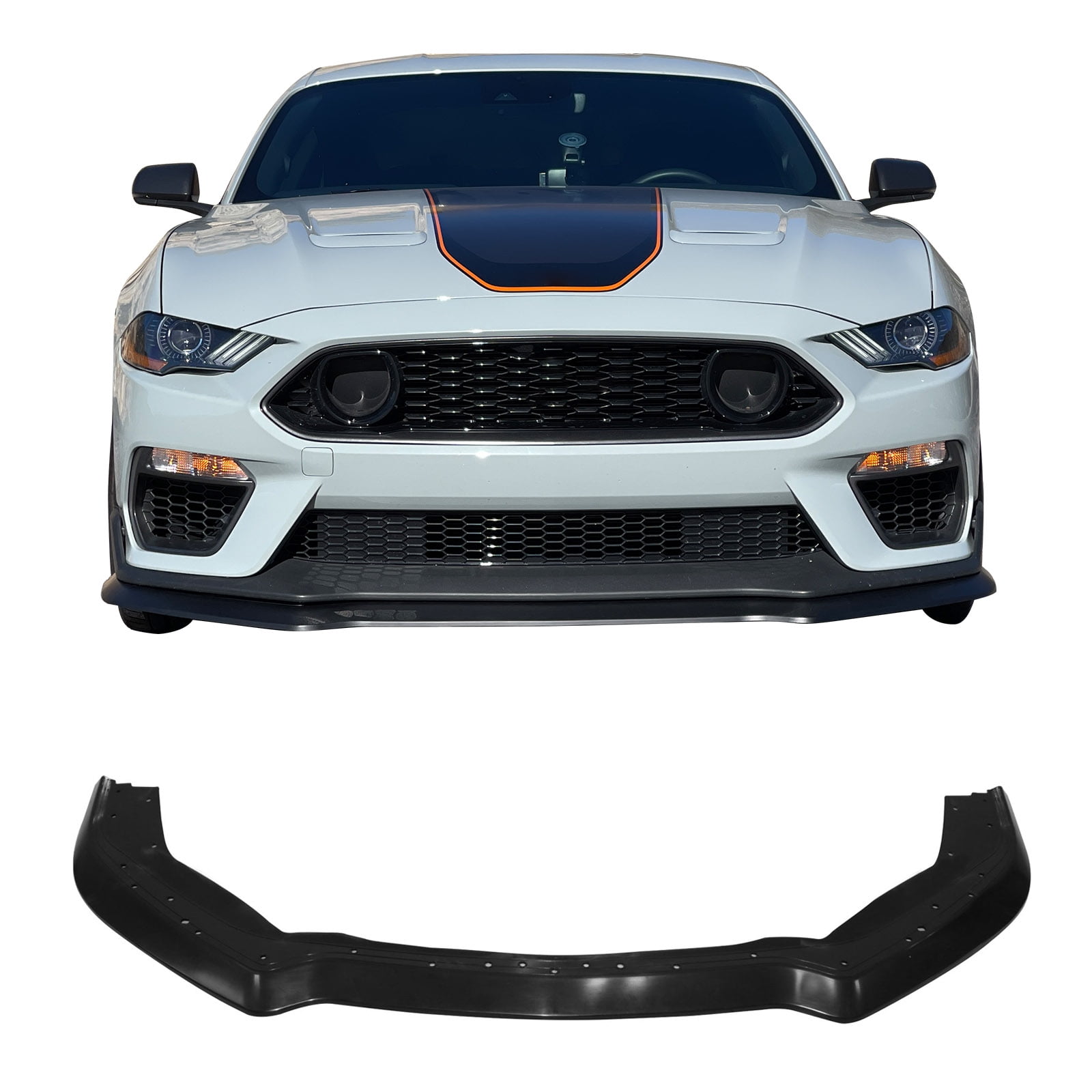 Ikon Motorsports 2021-2022 Ford Mustang Mach 1 Matte Black Front Bumper ...