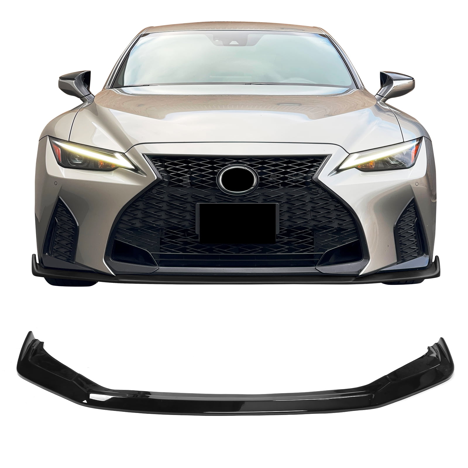 Ikon Motorsports Front Bumper Lip Compatible With 2021-2024 Lexus IS350 ...