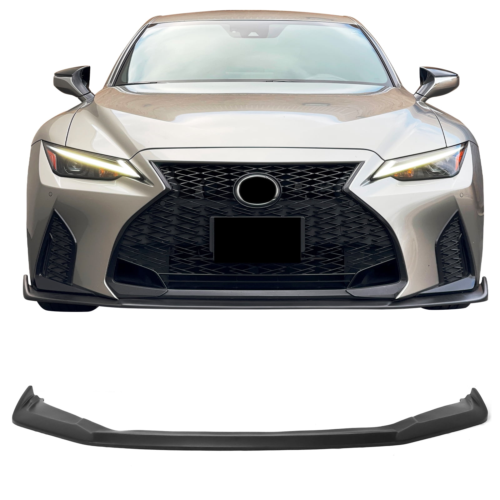 Ikon Motorsports Front Bumper Lip Compatible With 2021-2024 Lexus IS350 ...