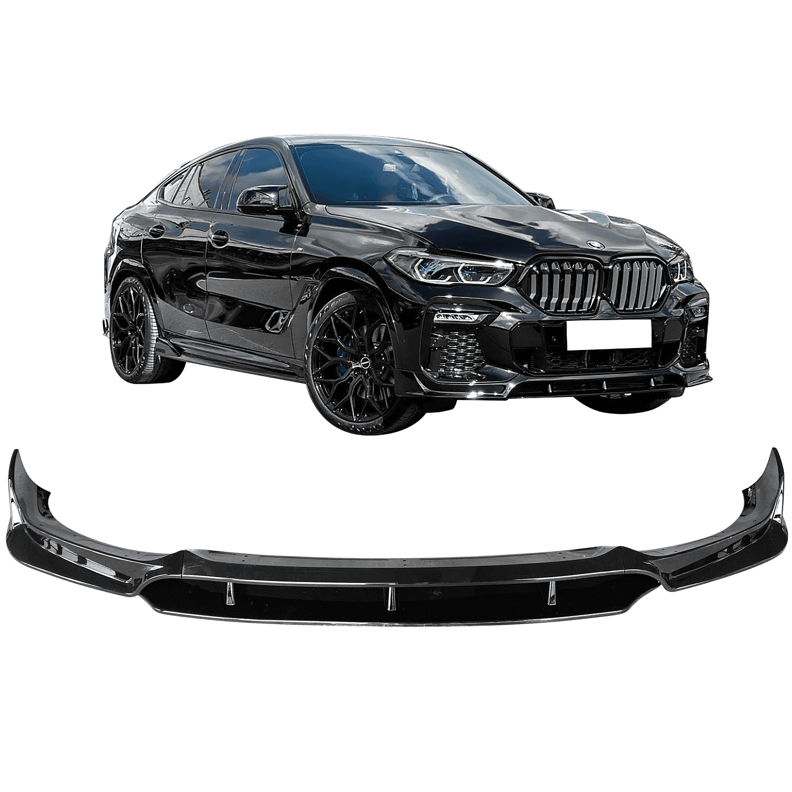 Ikon Motorsports Front Bumper Lip Compatible With 2020-2023 BMW G06 X6 ...