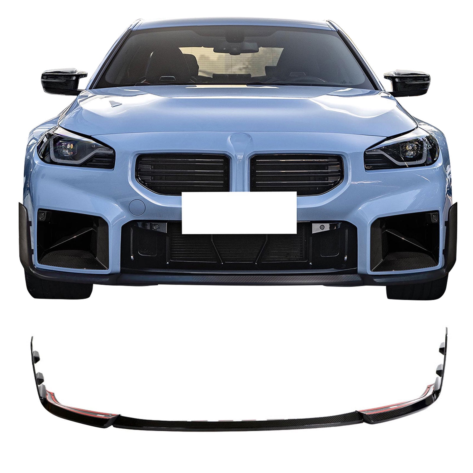 Ikon Motorsports Front Bumper Lip Compatible With 2023-2024 BMW G87 M2 ...