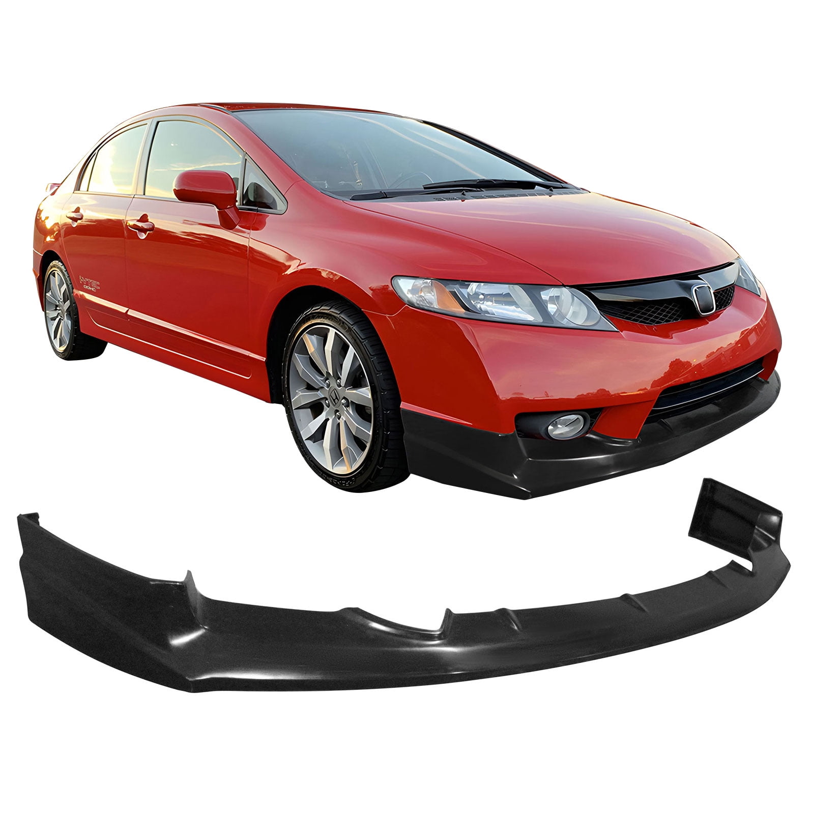 Ikon Motorsports Front Bumper Lip Compatible with 2009-2011 Honda Civic ...