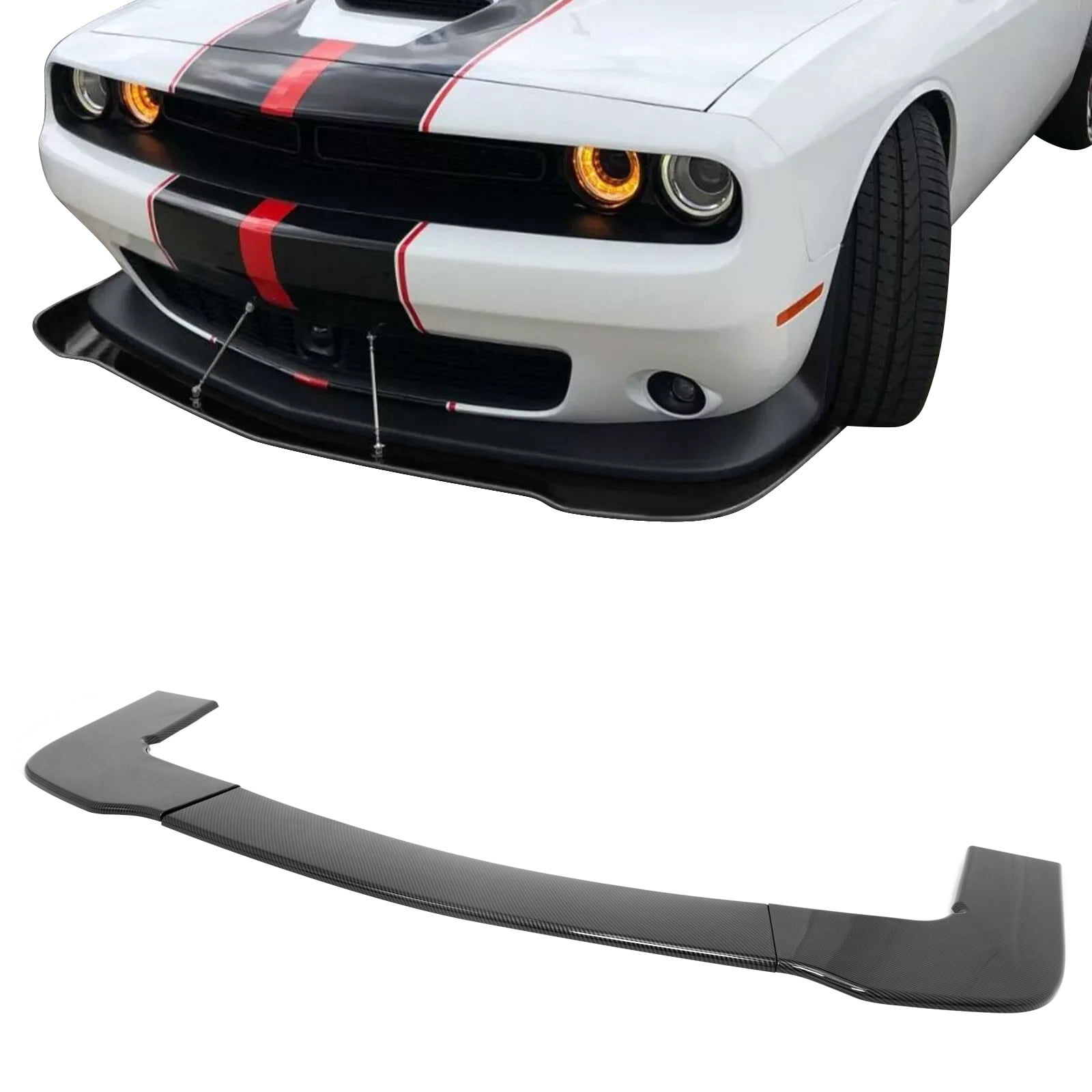 Ikon Motorsports Front Bumper Lip Fits 2015-2023 Dodge Challenger SRT ...