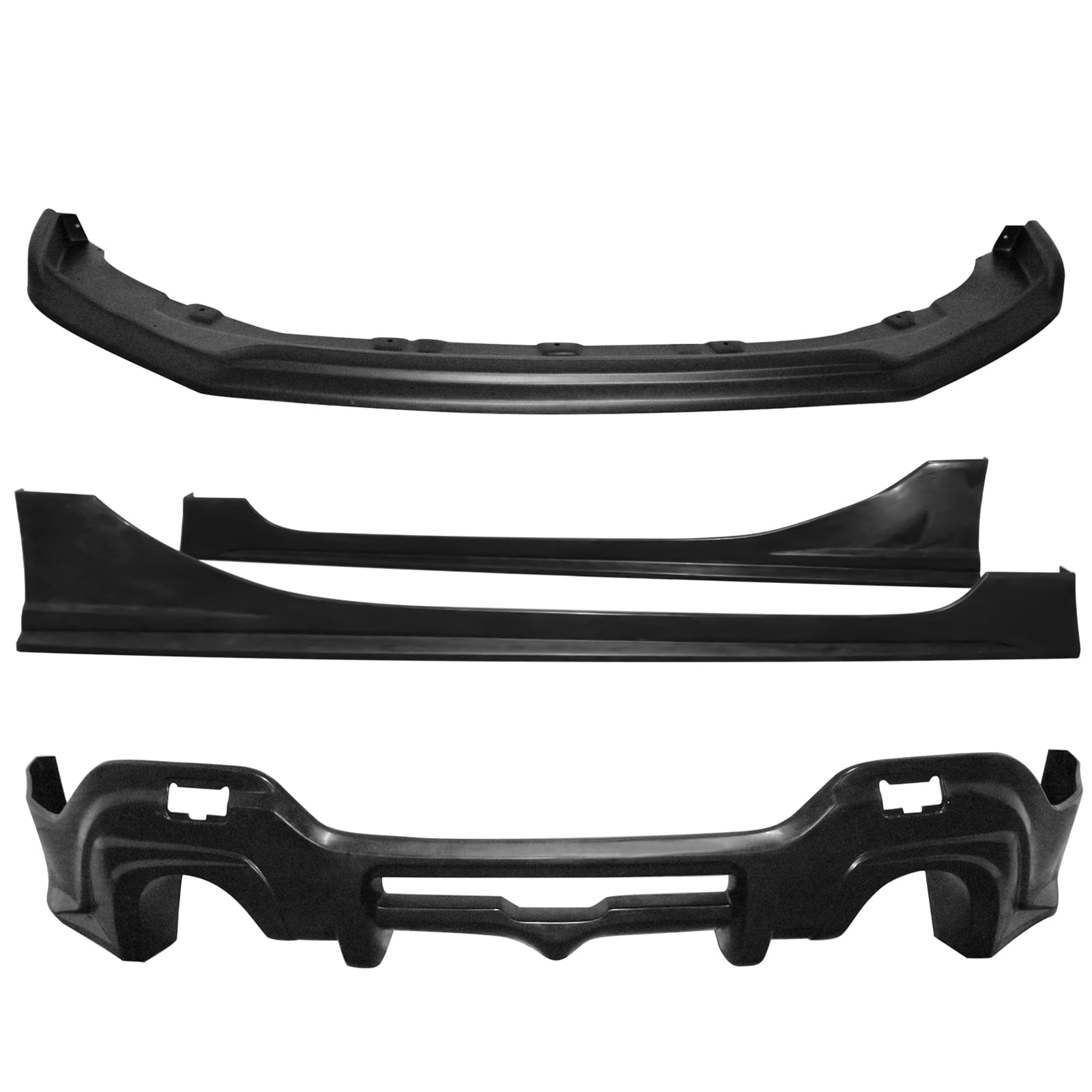 Ikon Motorsports Front Bumper Lip+ Rear Diffuser+ Side Skirts ...
