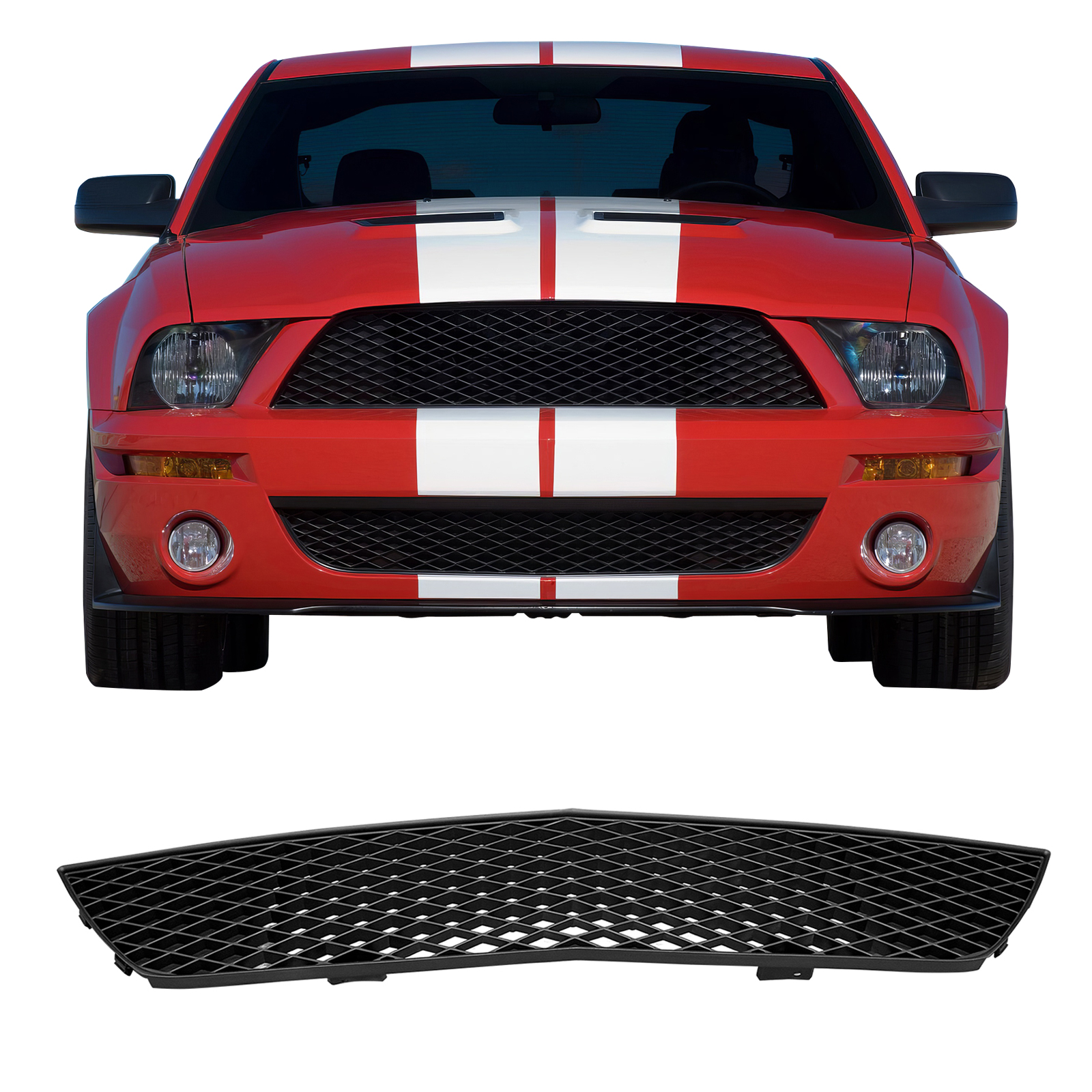 Ikon Motorsports Front Upper Grille Compatible with 2007-2009 Ford ...
