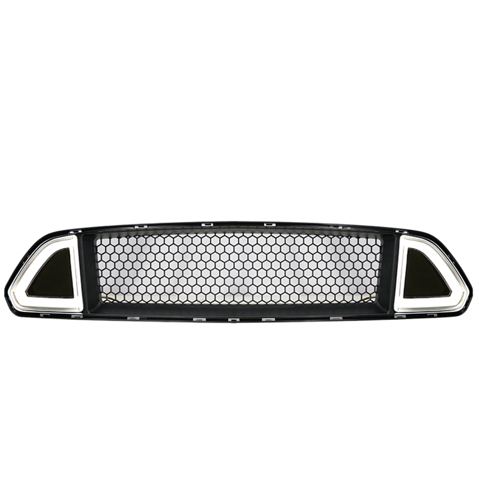 Ikon Motorsports Front Upper Grille Mesh Grille W/ White DRL LED Light ...