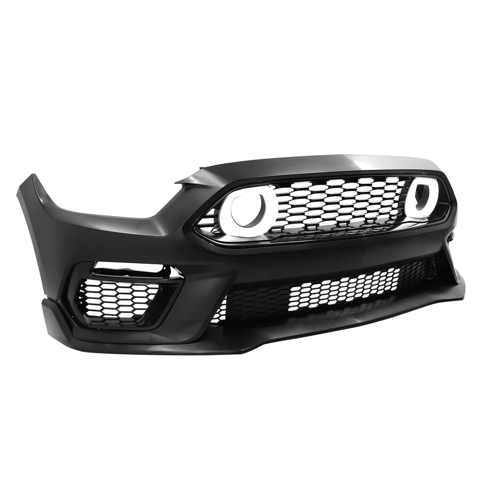 Ikon Motorsports Front Upper Lower Grilles W/ LED Lamp & Bumper Cover ...