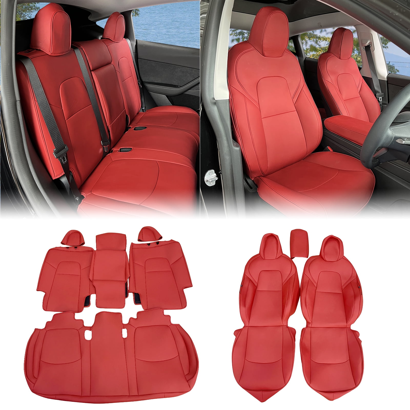 Ikon Motorsports Full Set Car Seat Covers Compatible With 2020-2023 ...