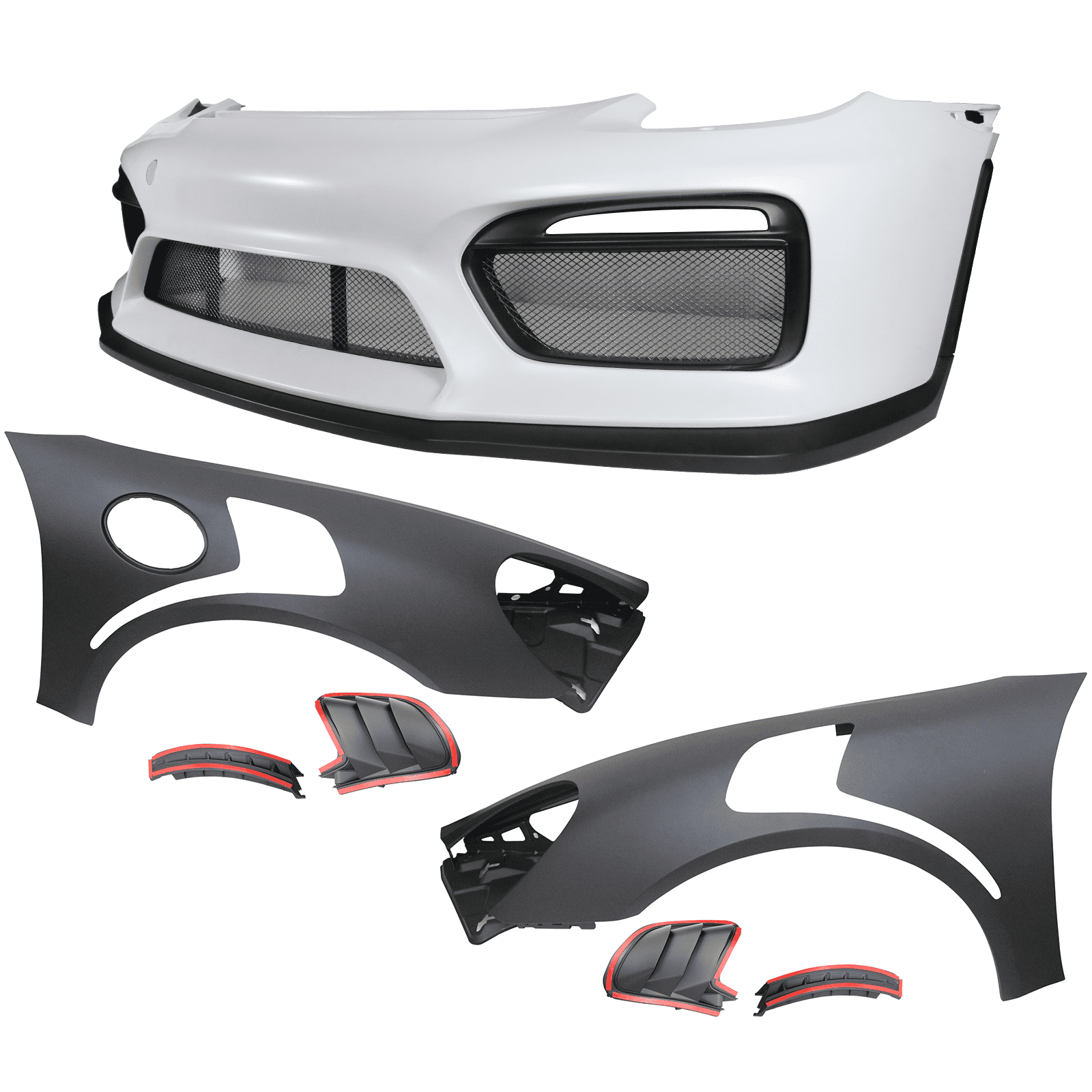 Ikon Motorsports GT4 Style Front Bumper & GT2-RS Fenders Panel for 2014 ...
