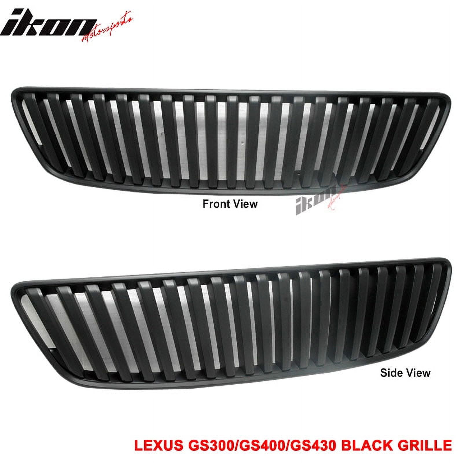Ikon Motorsports Grille - Fits 98-05 Lexus GS300 GS400 GS430 VIP Black ...