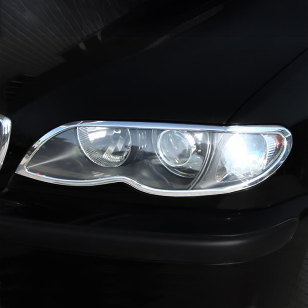 Ikon Motorsports Headlight Bezel Compatible with 2002-2005 BMW E46 3 ...