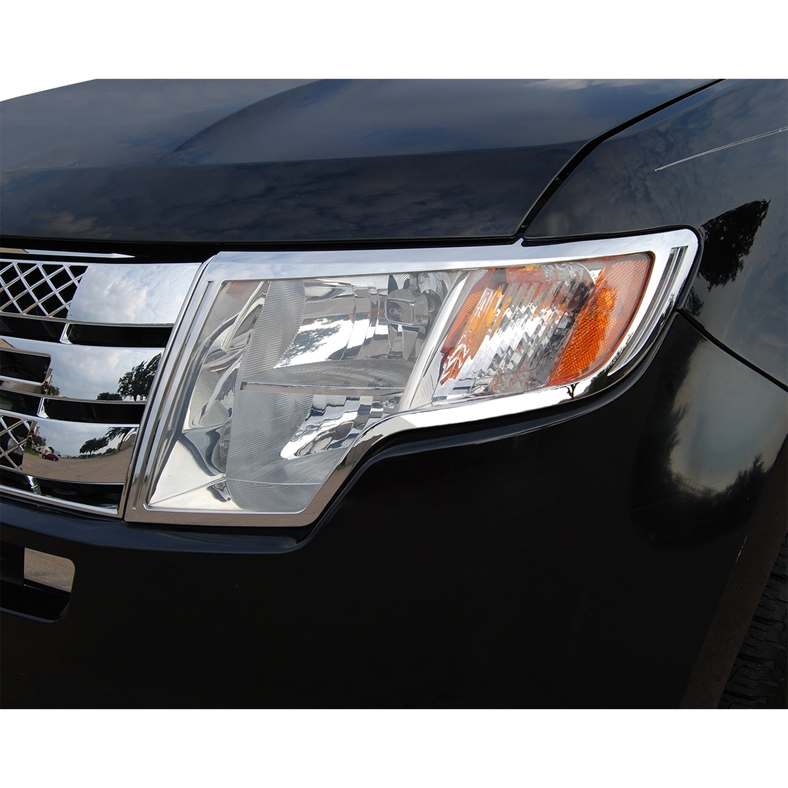 Ikon Motorsports Headlight Bezel Compatible with 2007-2010 Ford Edge ...