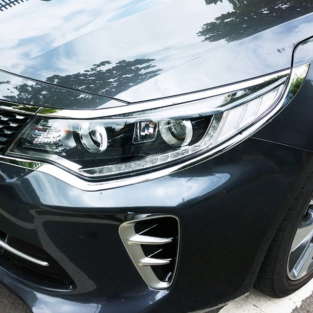 Ikon Motorsports Headlight Bezel Compatible with 2016-2017 Kia Optima ...