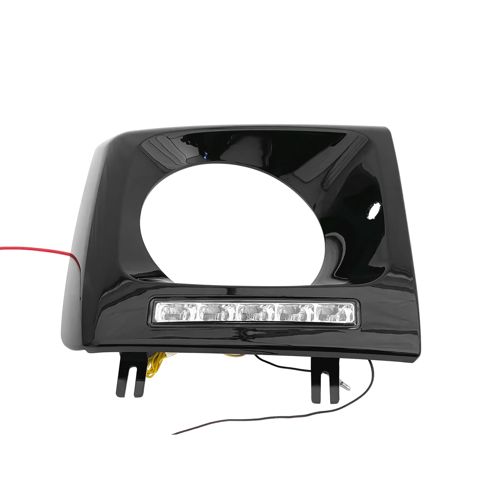 Ikon Motorsports Headlight Bezel W/ LED DRL Compatible with 1990-2018 ...