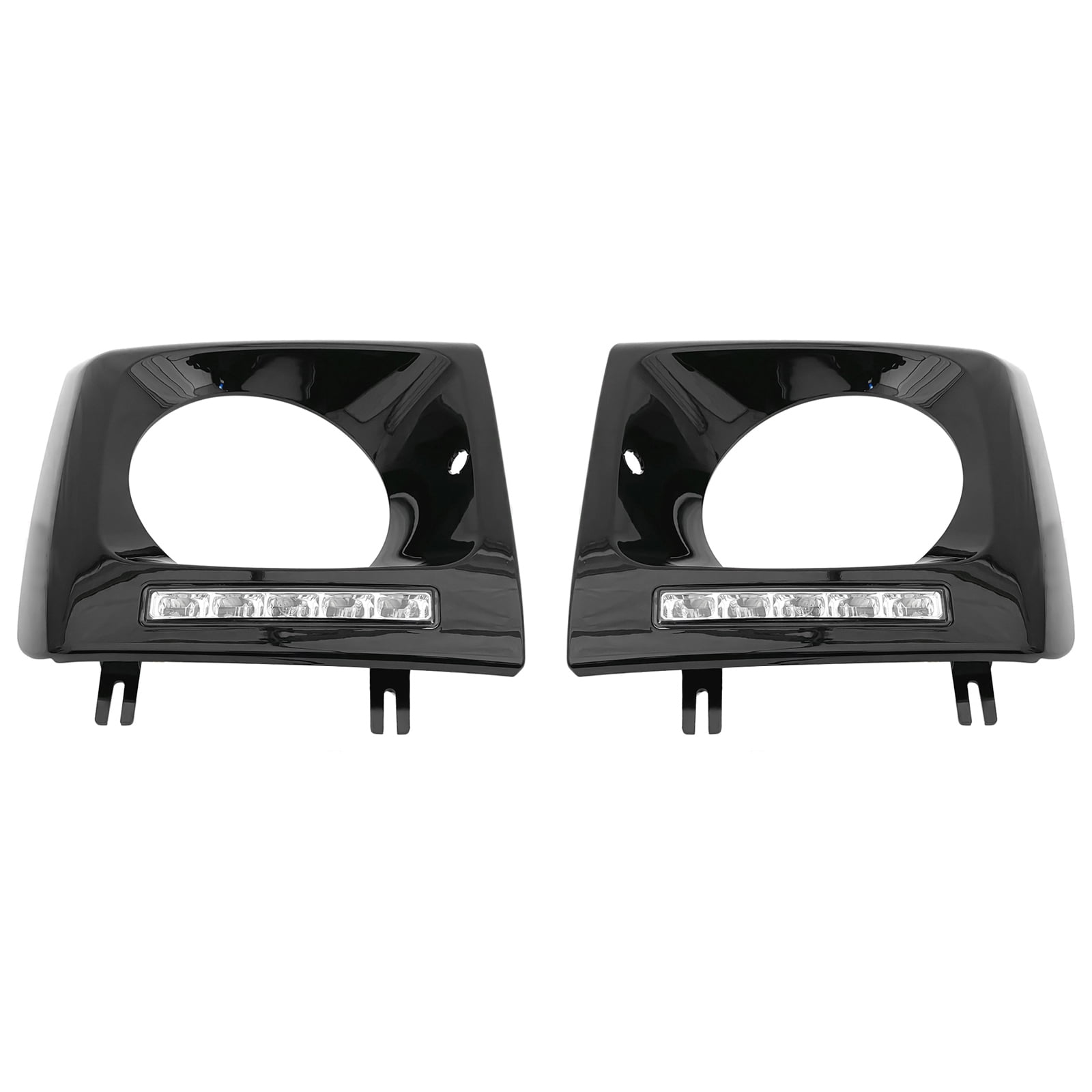 Ikon Motorsports Headlight Bezel W/ LED DRL Compatible with 1990-2018 ...