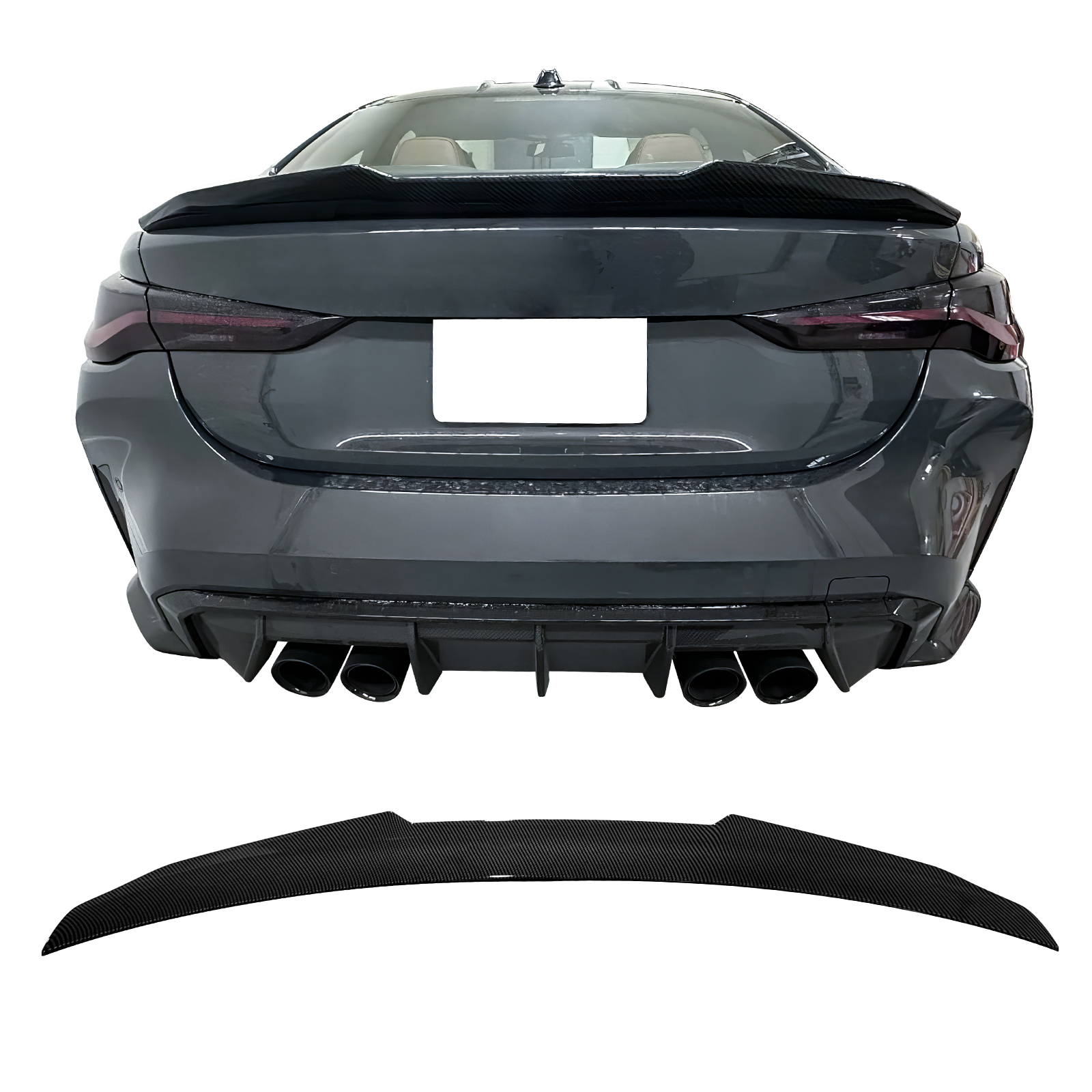 Ikon Motorsports Highkick Rear Trunk Spoiler Wing Lip Exterior Auto ...
