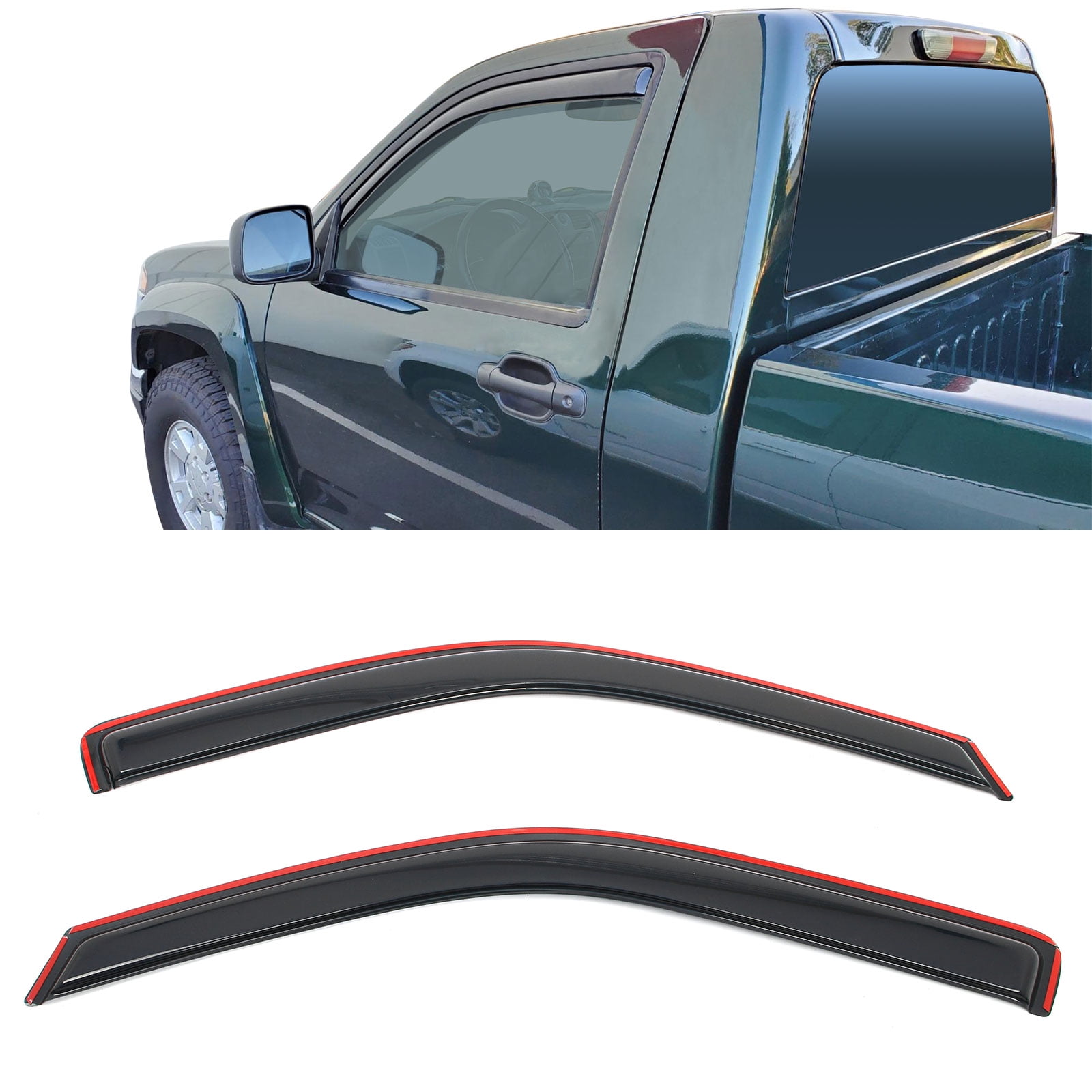 Ikon Motorsports In-Channel Window Visors Compatible With 2004-2012 ...