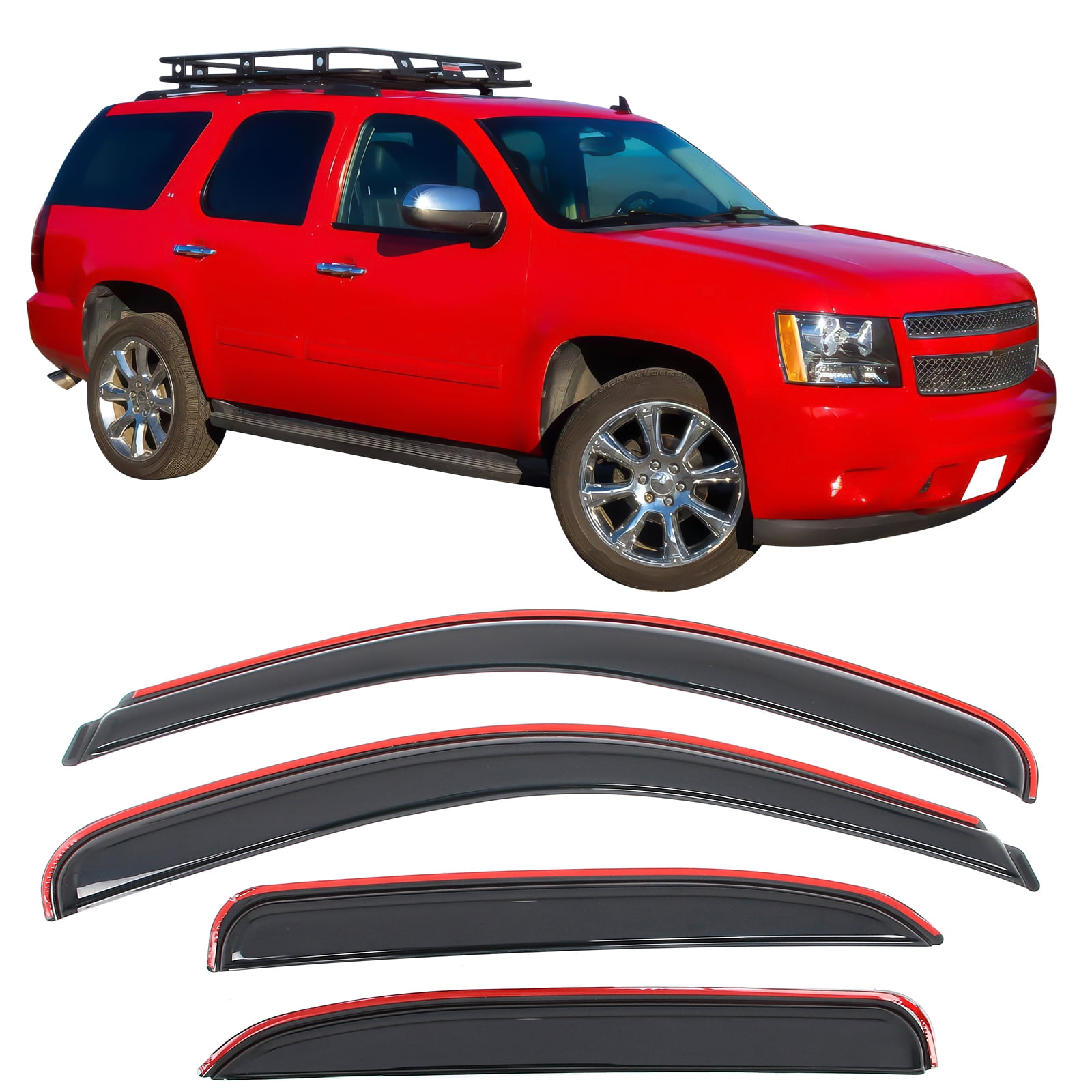Ikon Motorsports In-Channel Window Visors Compatible With 2007-2014 ...