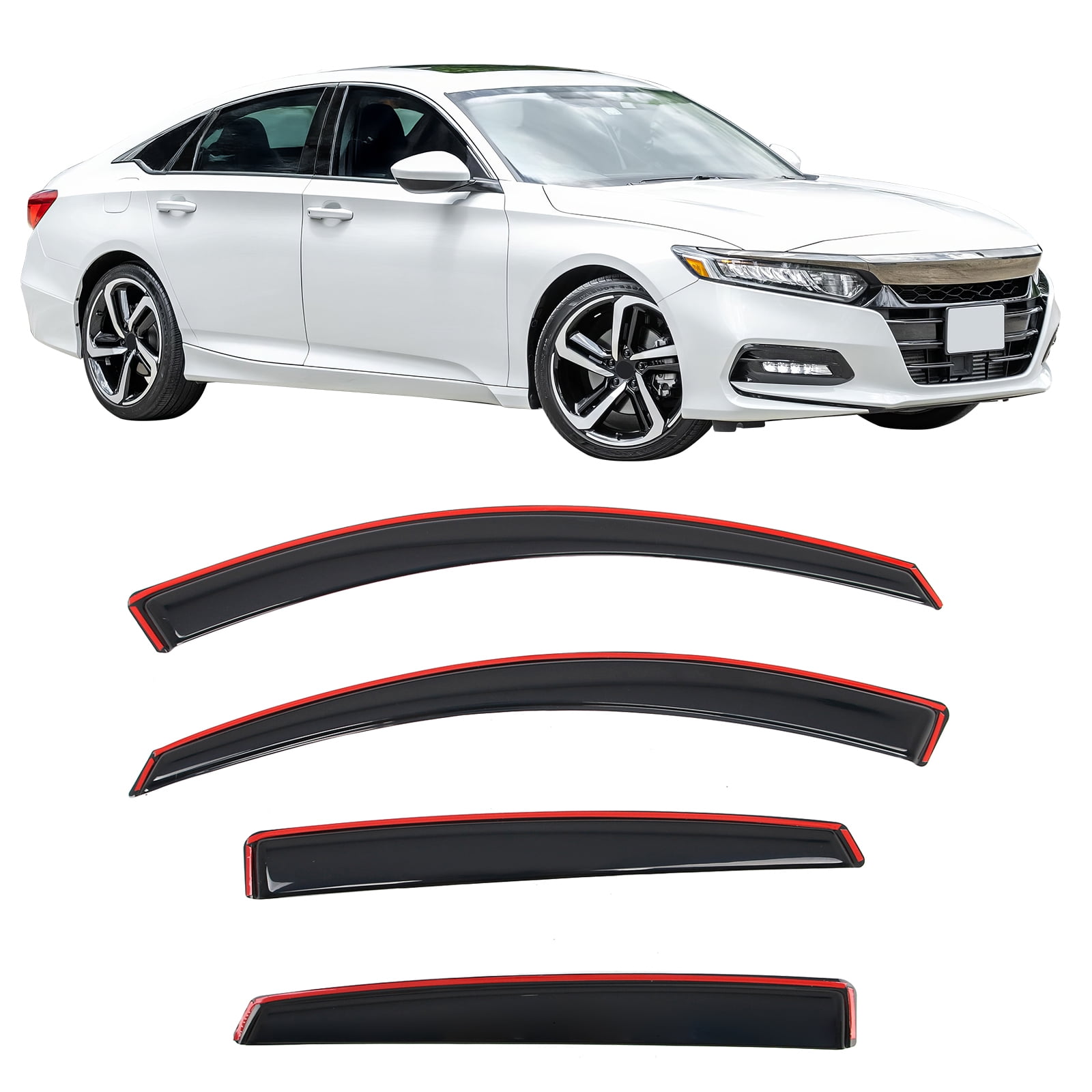 Ikon Motorsports In-Channel Window Visors for 2018-2026 Honda Accord ...