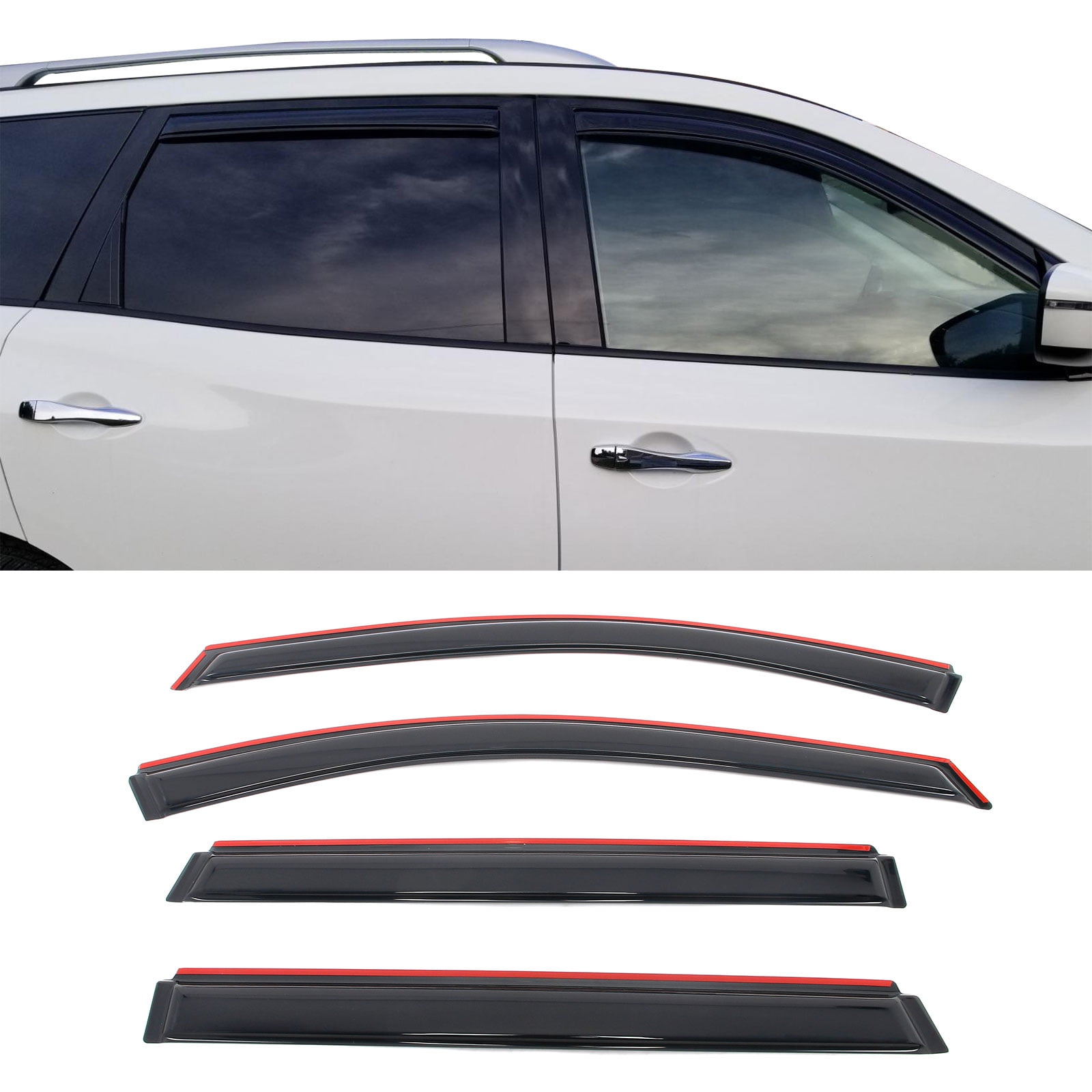 Ikon Motorsports In-Channel Window Visors Fits 2013-2020 Nissan ...