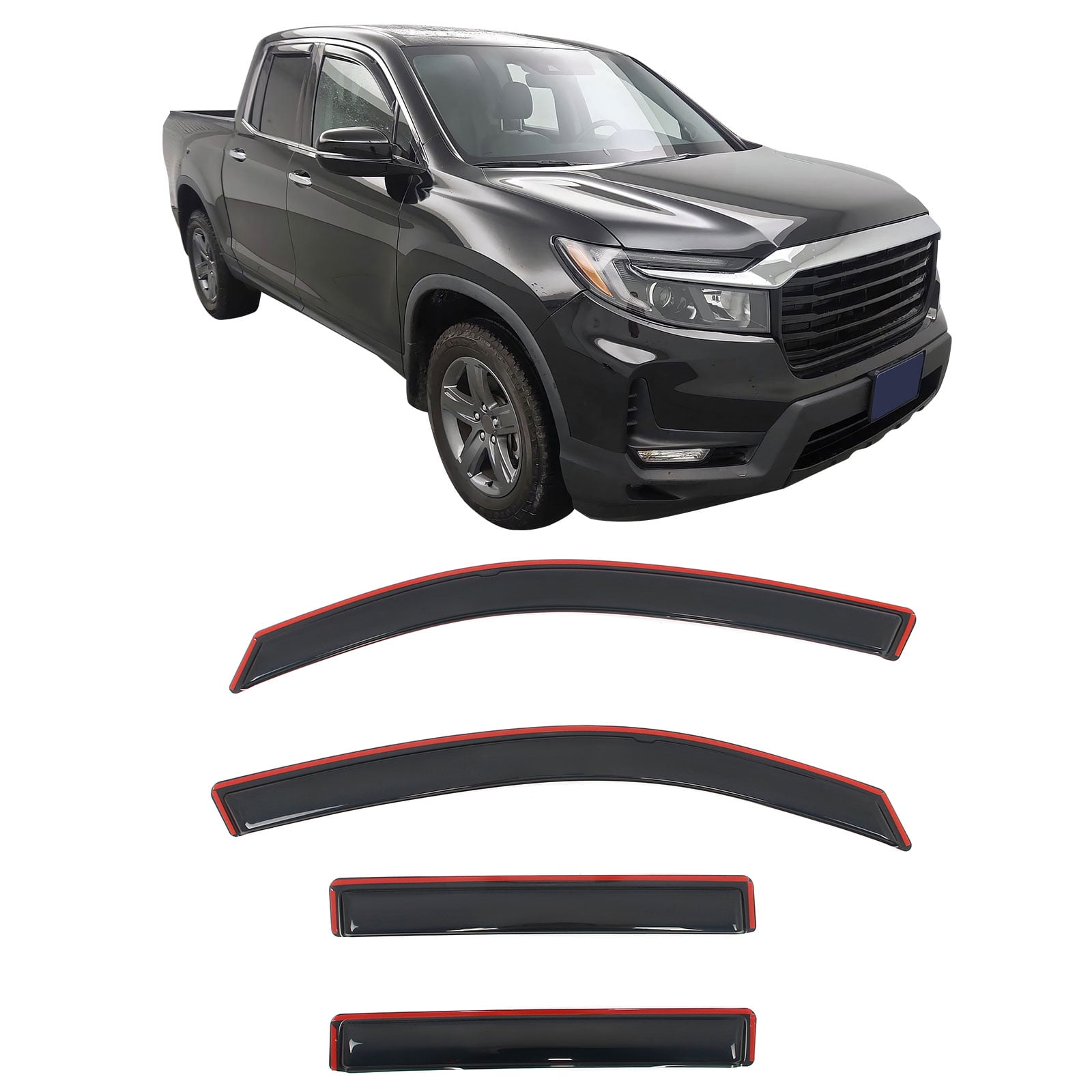 Ikon Motorsports In-Channel Window Visors Fits 2017-2026 Honda ...