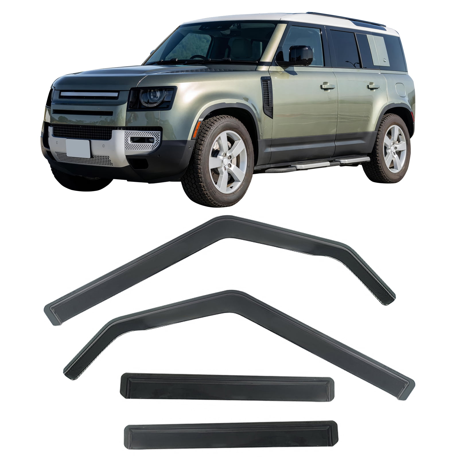 Ikon Motorsports In-Channel Window Visors Sun Shade Vent Rain Guard ...