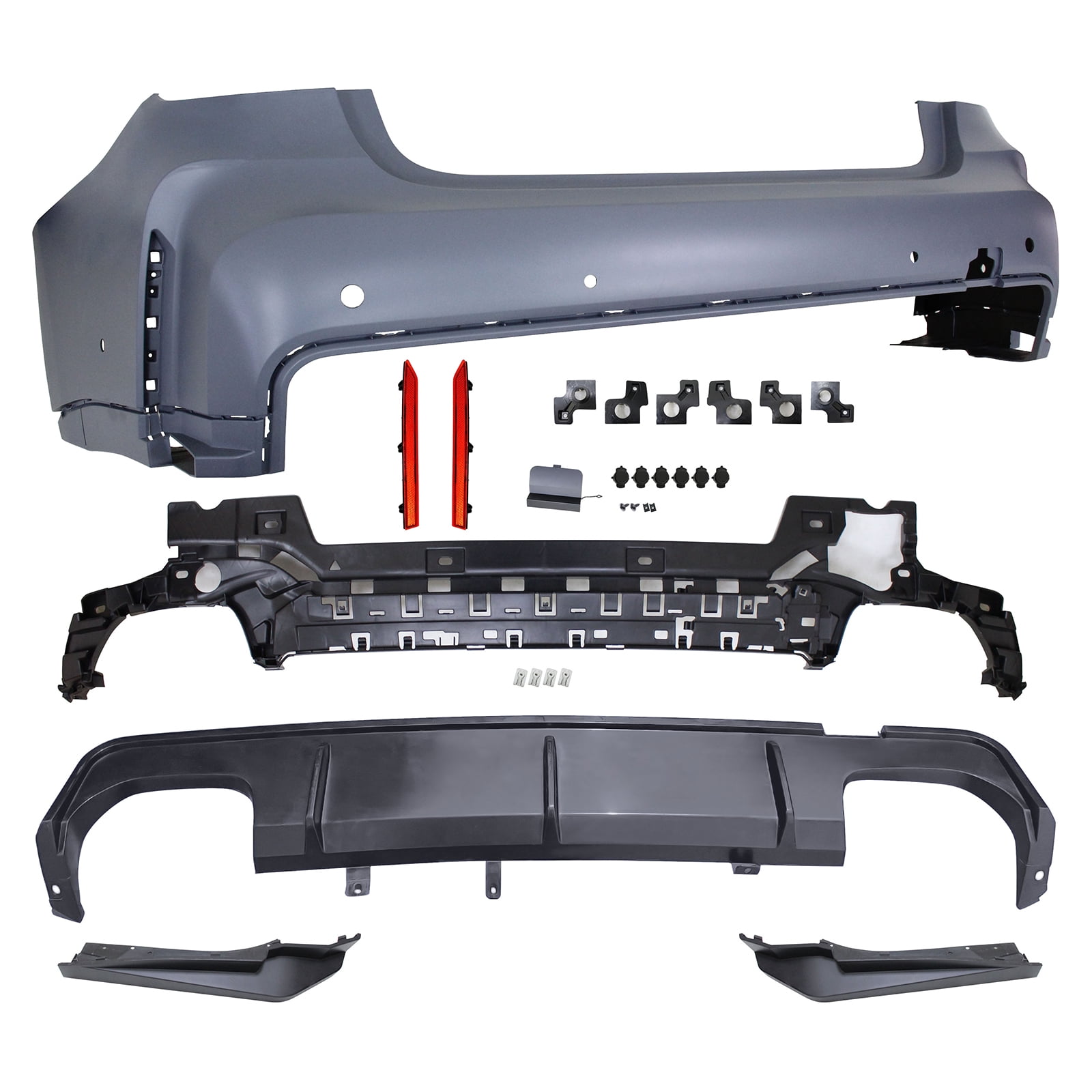 Ikon Motorsports Rear Bumper Cover Compatible With 2019-2023 BMW 3 ...