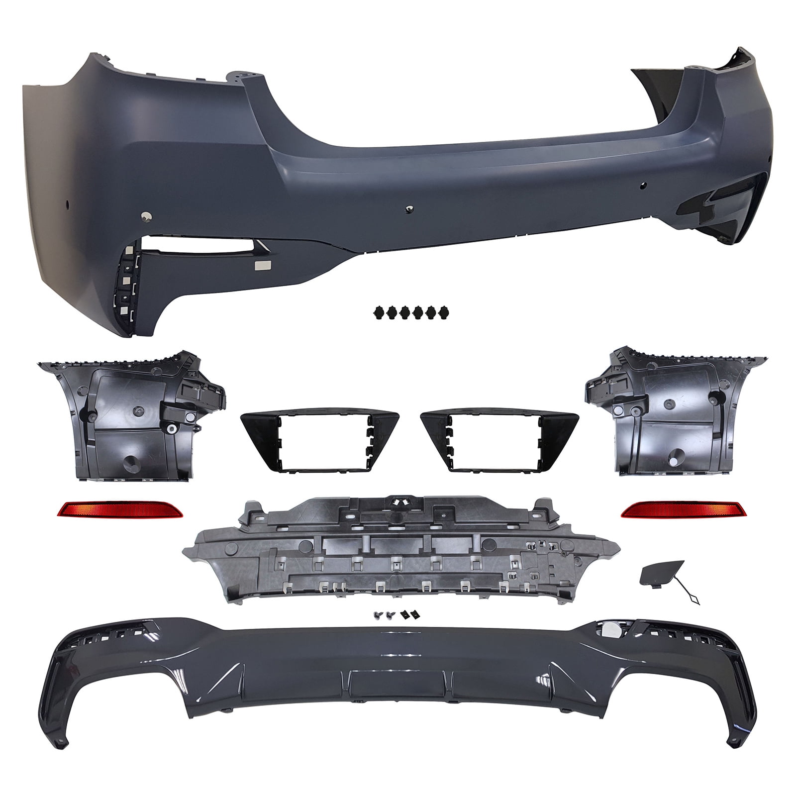 Ikon Motorsports Rear Bumper Cover Compatible With 2021-2023 BMW G30 5 ...