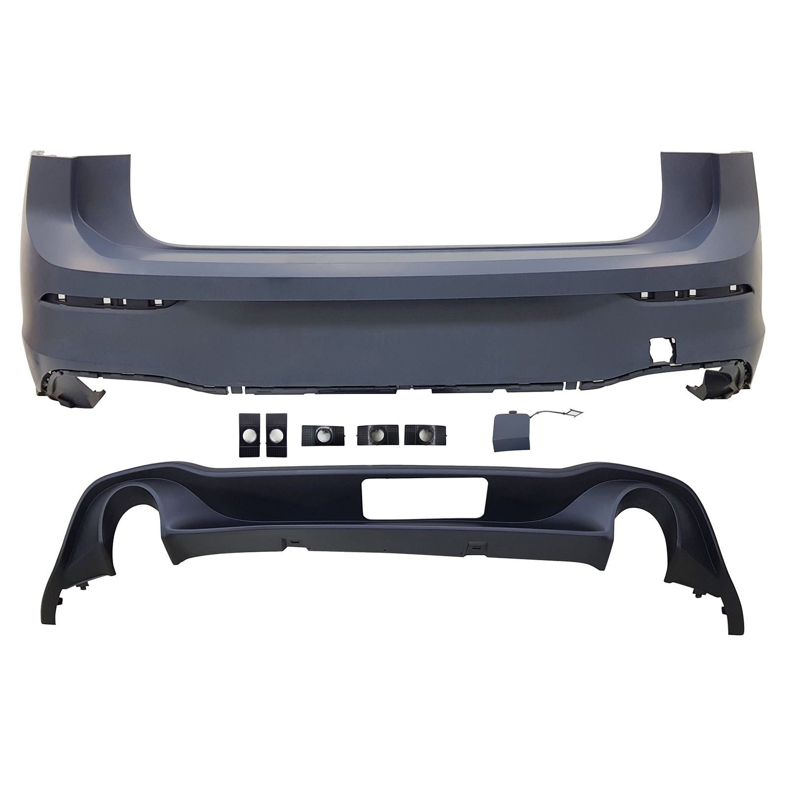 Ikon Motorsports Rear Bumper Cover Compatible with 2022-2024 Volkswagen ...