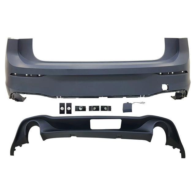 Ikon Motorsports Rear Bumper Cover Compatible with 2022-2024 Volkswagen ...