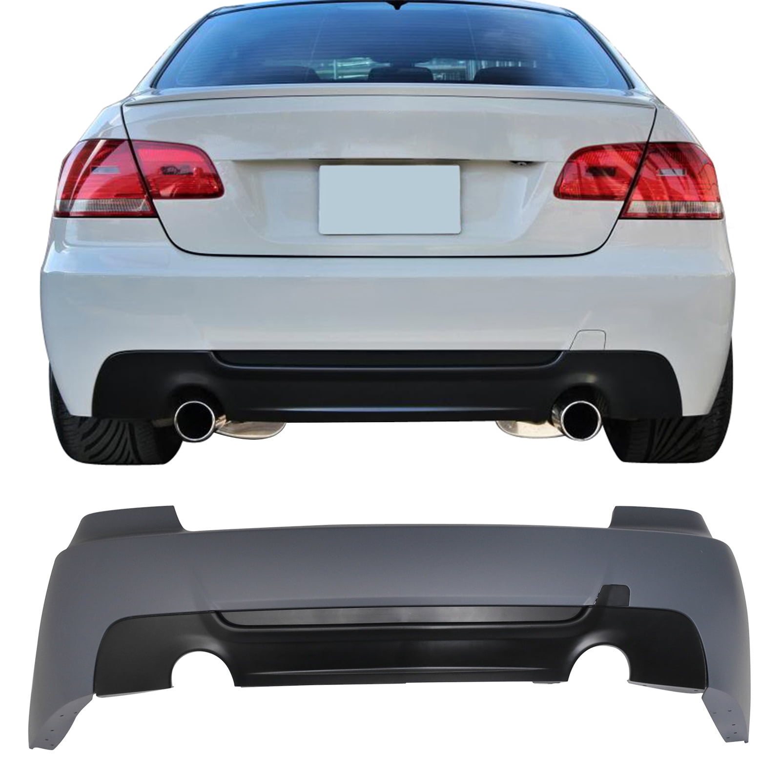 Ikon Motorsports Rear Bumper Cover placement W/Diffuser For 2007-2013 ...