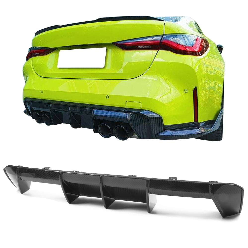 Ikon Motorsports Rear Bumper Diffuser Compatible With 2021-2025 BMW G80 ...