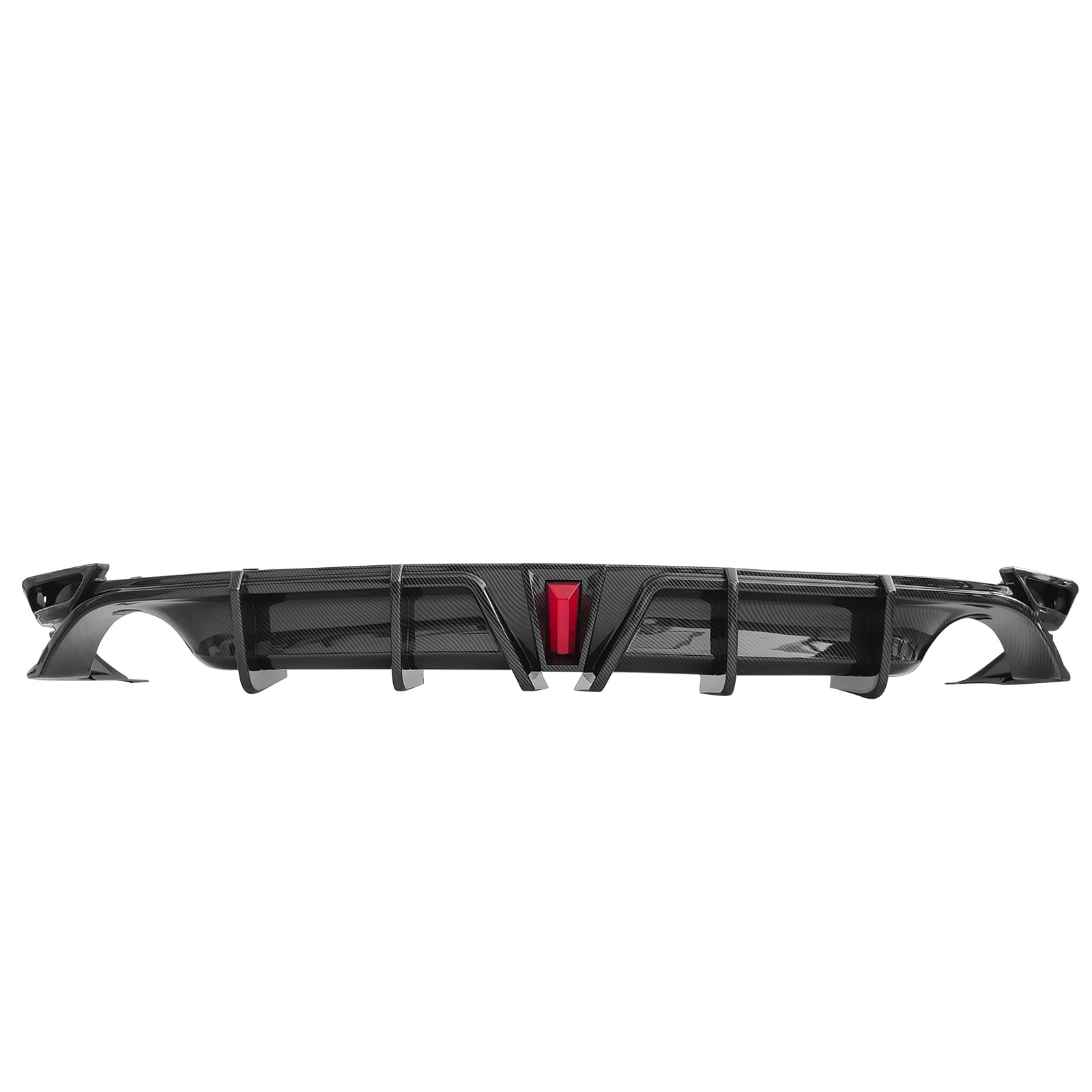 Ikon Motorsports Rear Bumper Diffuser Lip W/LED Light Compatible With ...
