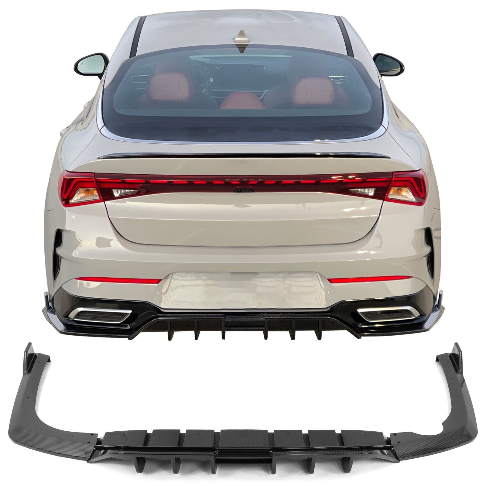 Ikon Motorsports Rear Bumper Lip Compatible with 2021-2024 Kia K5 GT ...