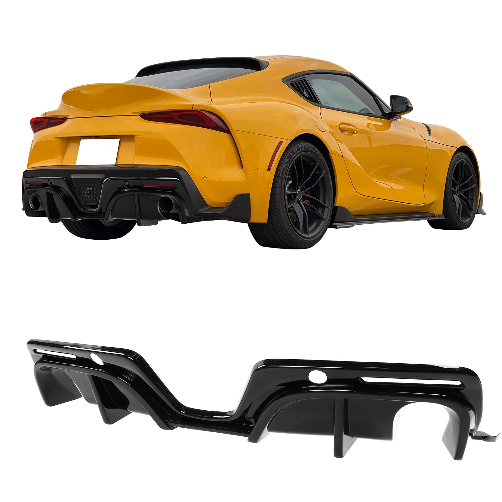 Ikon Motorsports Rear Bumper Lip Splitter Diffuser Bodykit Replacement ...