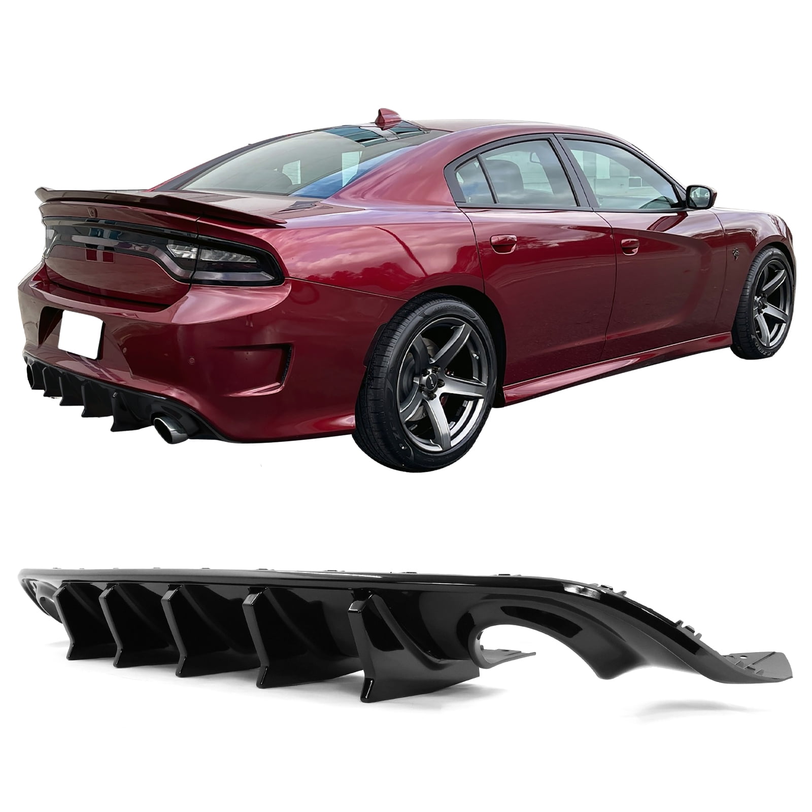 Ikon Motorsports Rear Diffuser Compatible with 15-22 Dodge Charger IKON ... Ikon Motorsports Rear Diffuser Compatible with 15-22 Dodge Charger IKON ...